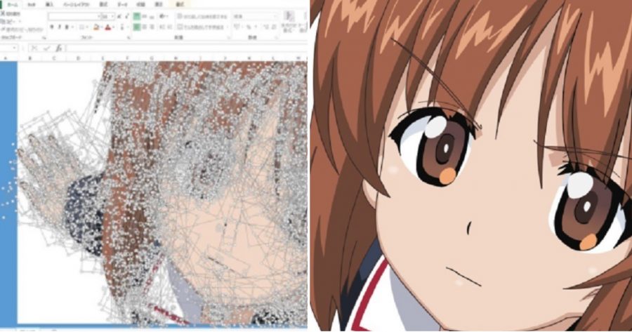 He Uses Microsoft Excel to Create Amazing Anime Art | NextShark.com