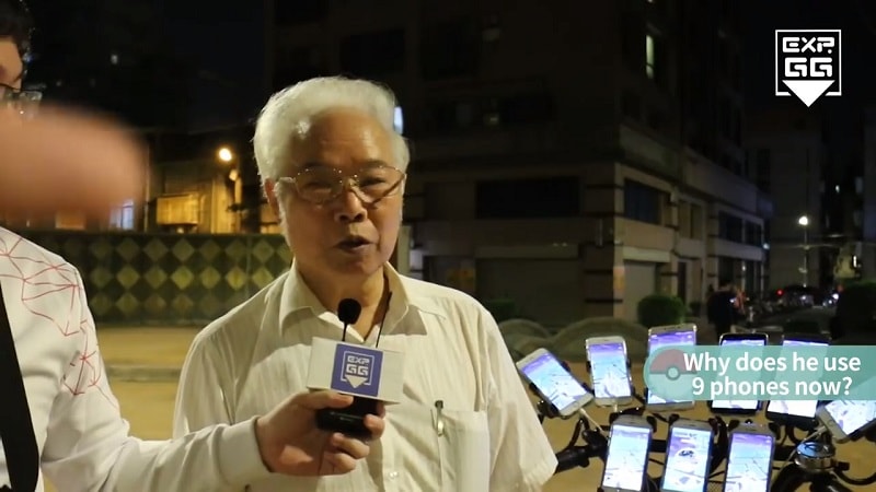 Elderly Taiwanese ‘Pokémon Go’ Fan Plays With 9 Smartphones Strapped to ...