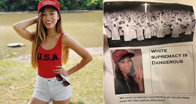 Trump Supporter Kathy Zhu Targeted With Fliers Calling Her a ‘White ...