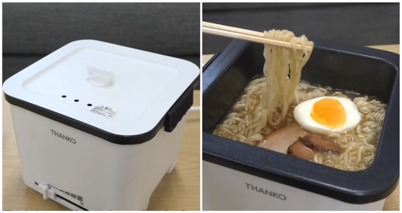 Japanese one-person instant ramen pot keeps soup warm while you eat ...