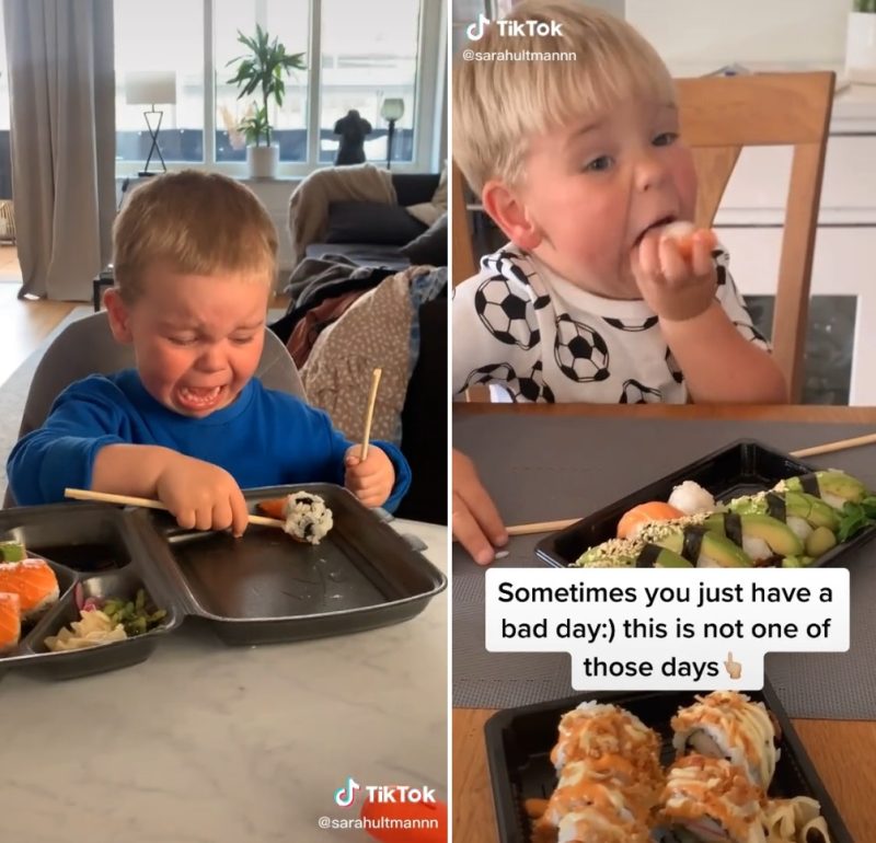 Relatable video of boy struggling to eat with chopsticks has gone viral ...