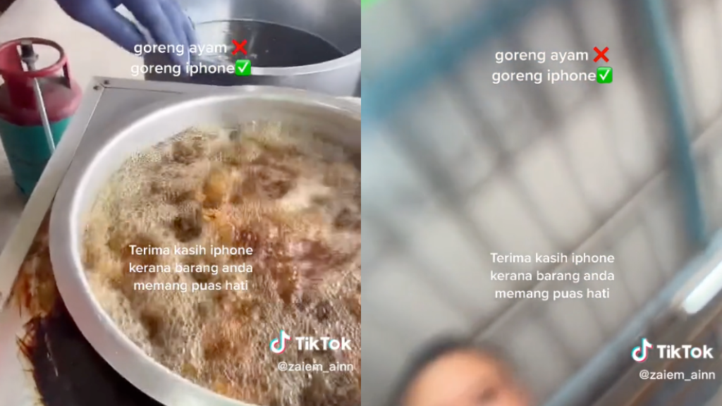 Video: What happens when an iPhone is dropped into boiling oil ...